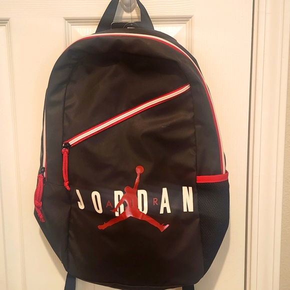 Jordan | Accessories | New Wtag Jordan Black And Red Logo Backpack Back ...